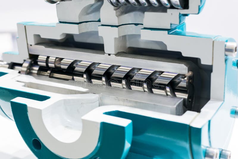 Dwarsdoorsnede Van De Schroefpomp U Kunt De Interne Structuur Van De ...