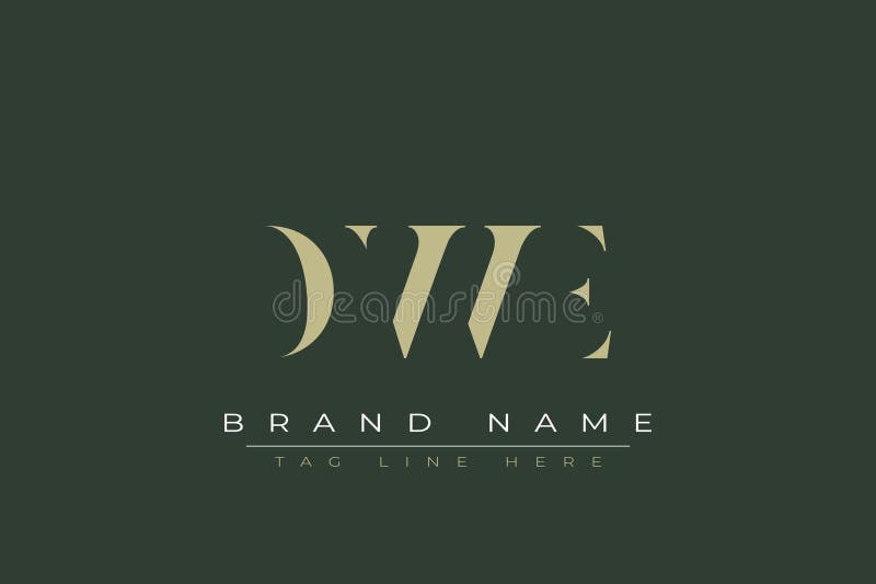 DWE Abstract Letter Logo Design Stock Illustration - Illustration of ...