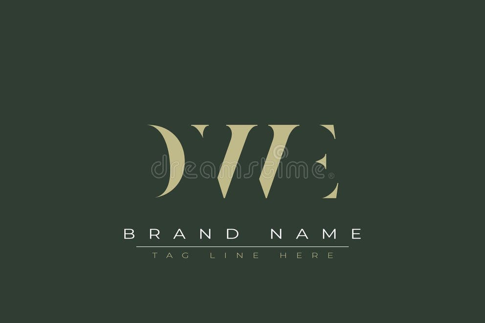 DWE Abstract Letter Logo Design Stock Illustration - Illustration of ...