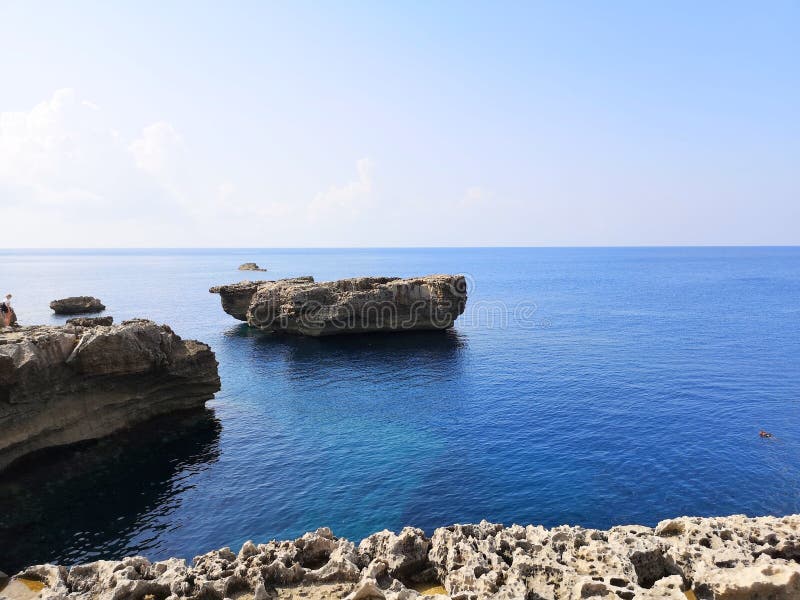 Dwejra Bay in the Island of Gozo Stock Photo - Image of rock, cliff ...