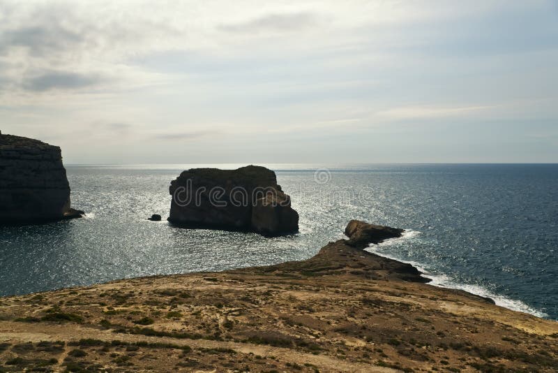 Dwejra beach stock photo. Image of famous, ripple, maltese - 16724380