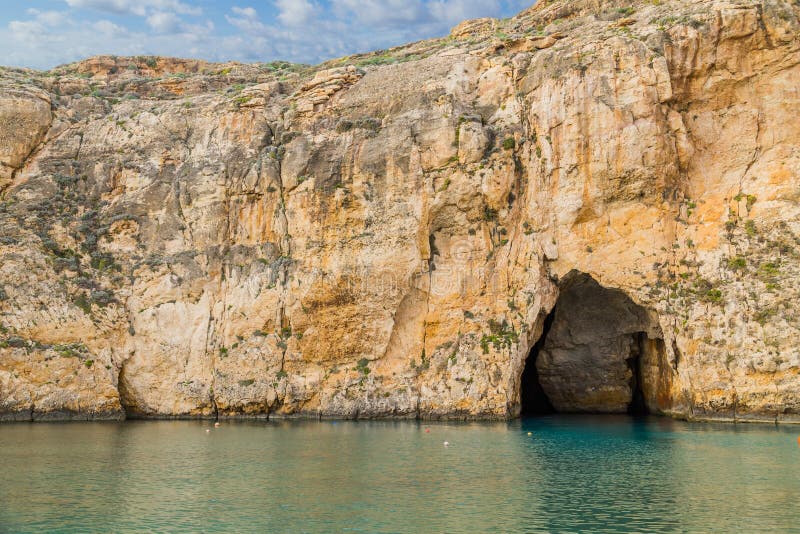 Dwejra cave at the beach stock image. Image of eroded - 185587895