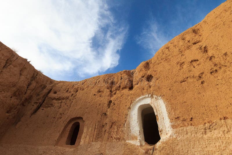 Berber Hut in the Sahara Desert. Stock Photo - Image of standing, wall ...