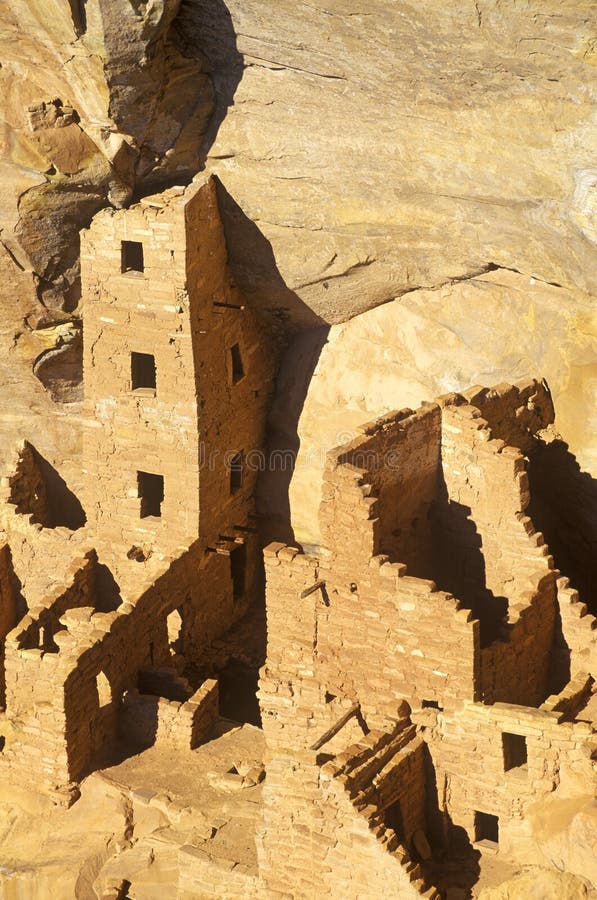 Dwellings at Mesa Verde National Park, Colorado Stock Photo - Image of ...