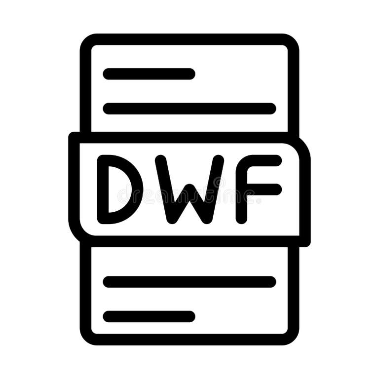 Dwf File Type Icons. Document Format Type Design Graphic Icon, with ...