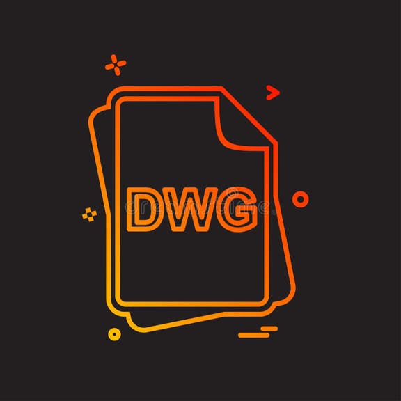DWG File Type Icon Design Vector Stock Vector - Illustration of ...