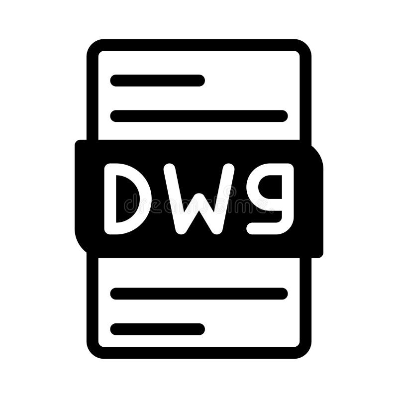 Dwg File Type Icon. Files Document Graphic Design. with Outline Style ...
