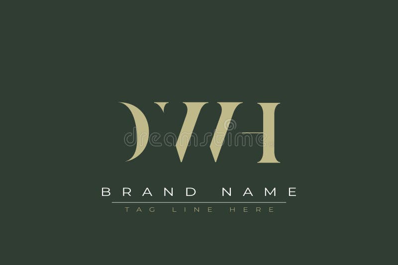 DWH Abstract Letter Logo Design Stock Illustration - Illustration of ...