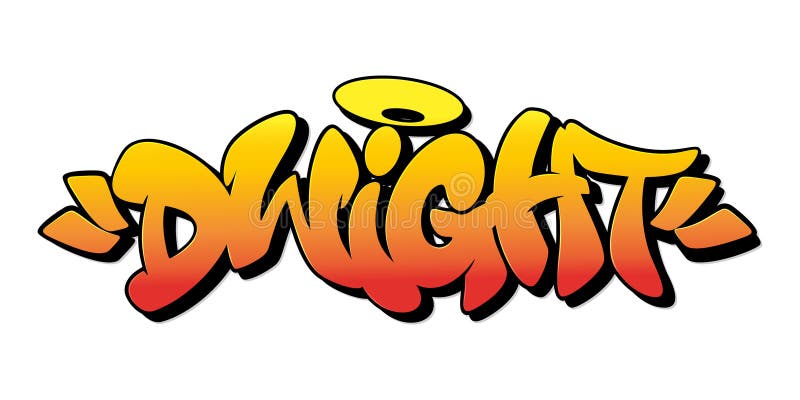 Dwight Name in Graffiti Style. Vector Illustration. Stock Vector ...