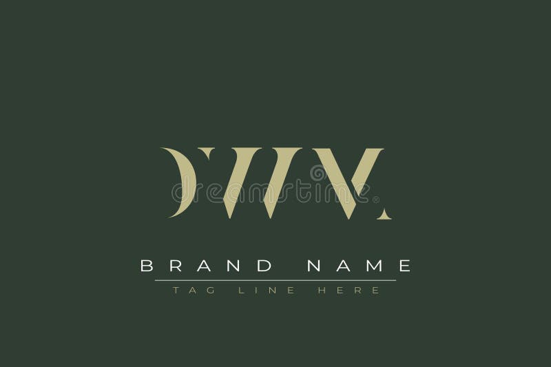 DWM Abstract Letter Logo Design Stock Illustration - Illustration of ...