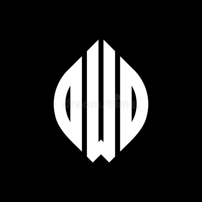 DWO Circle Letter Logo Design with Circle and Ellipse Shape. DWO ...