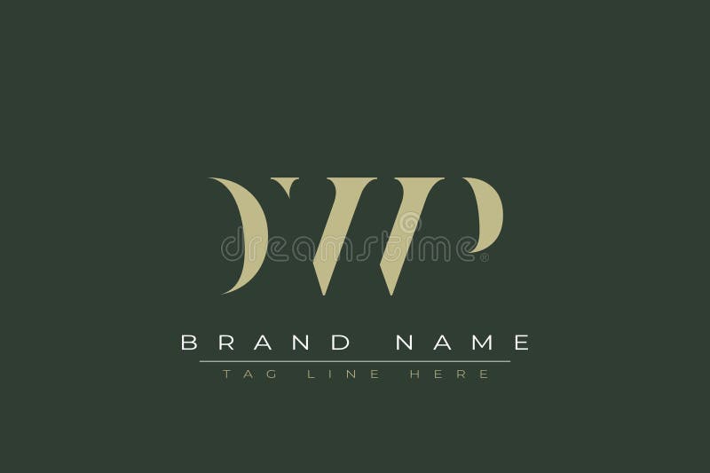 DWP Abstract Letter Logo Design Stock Illustration - Illustration of ...