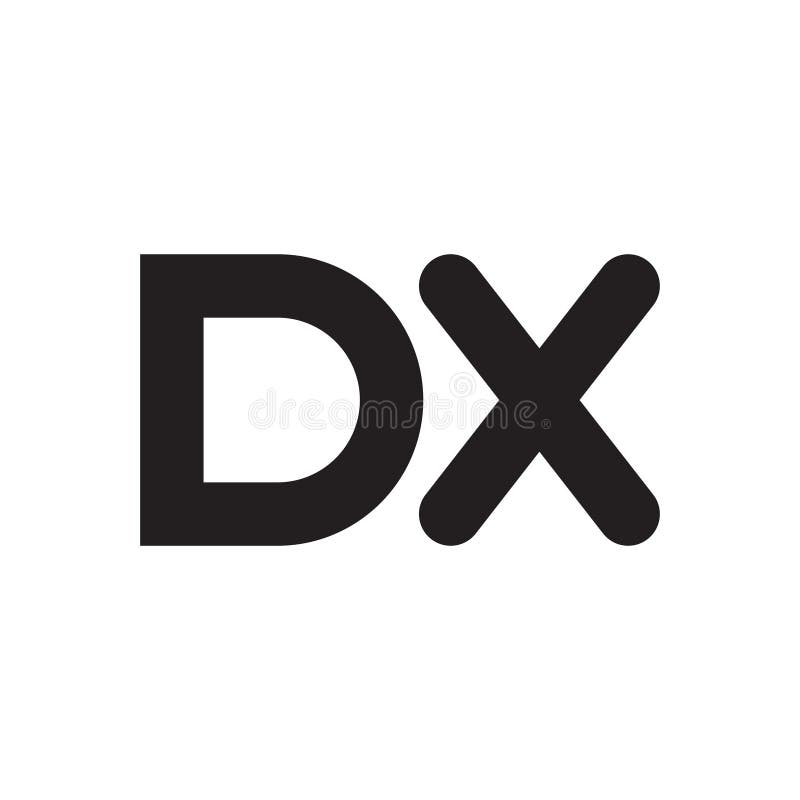 Dx Initial Letter Vector Logo Stock Vector - Illustration of abstract ...