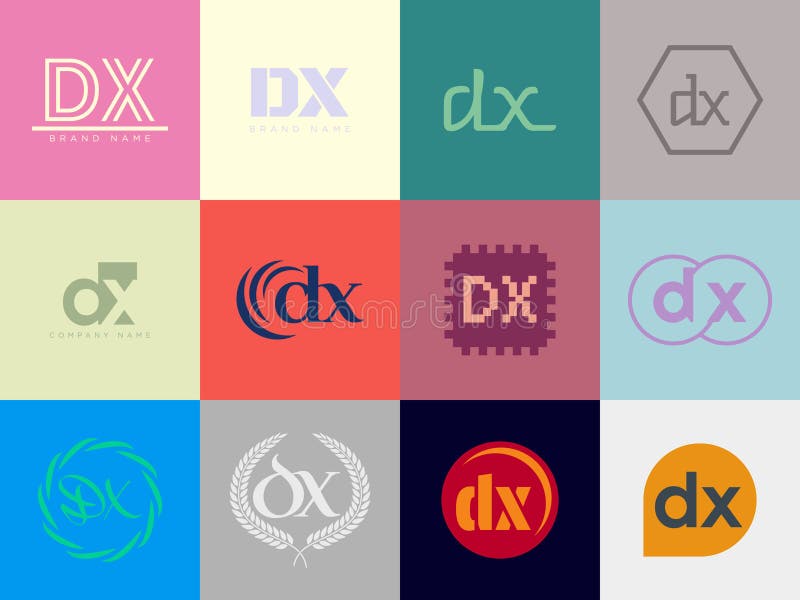 DX Logo Company Template. Letter D and X Logotype Stock Vector ...