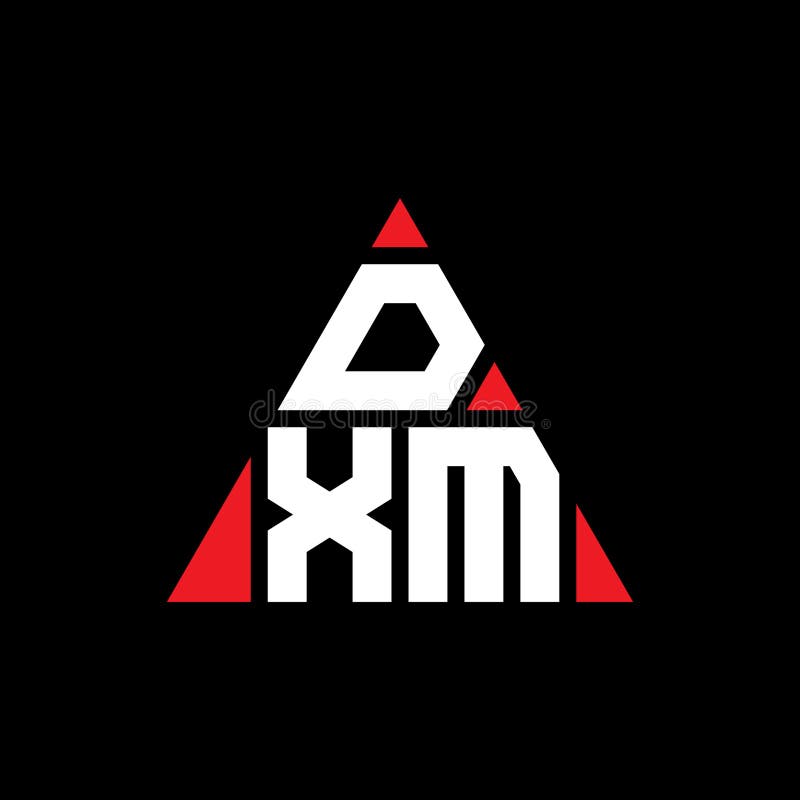 DXM Triangle Letter Logo Design with Triangle Shape. DXM Triangle Logo ...