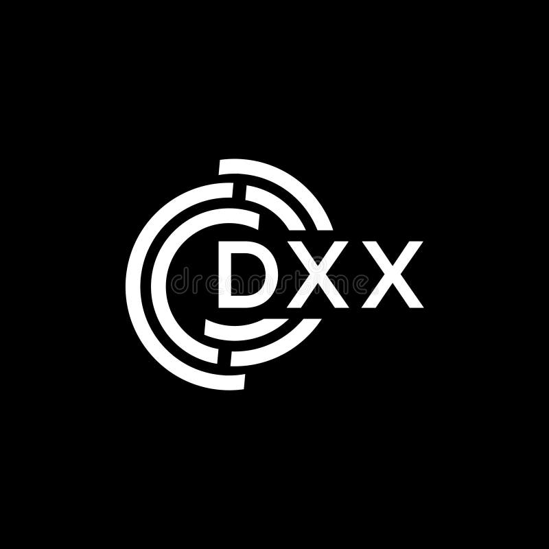 DXX Letter Logo Design on Black Background. DXX Creative Initials ...