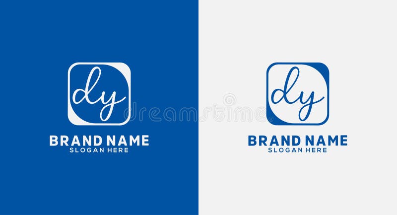 Dy Letter Handwriting Signature Logo Dy Logo Dy Icon Design Stock ...