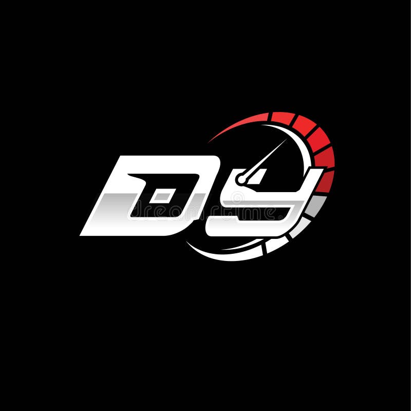 DY Logo Letter Speed Meter Racing Style Stock Vector - Illustration of ...