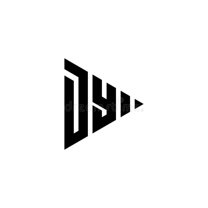 DY Logo Monogram Triangle Shape Play Button Stock Vector - Illustration ...