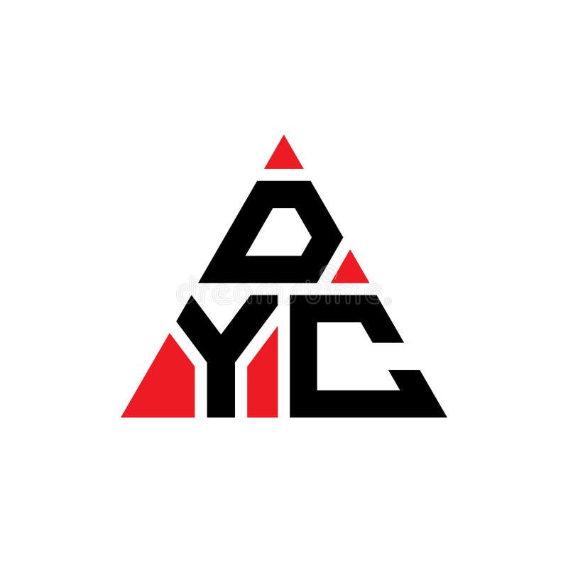 DYC Triangle Letter Logo Design with Triangle Shape. DYC Triangle Logo ...