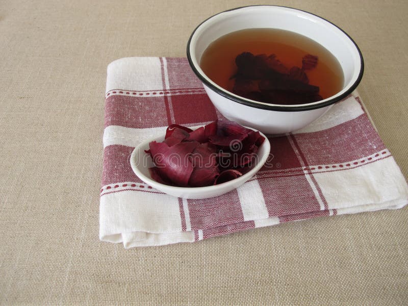 Dye Agent, Red Decoction from Red Onion Peel Stock Image - Image of ...