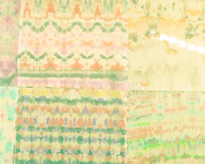 Tie and Dye Design. Ethnic Print. Flowers Bohemian Design. Amber Tonal ...