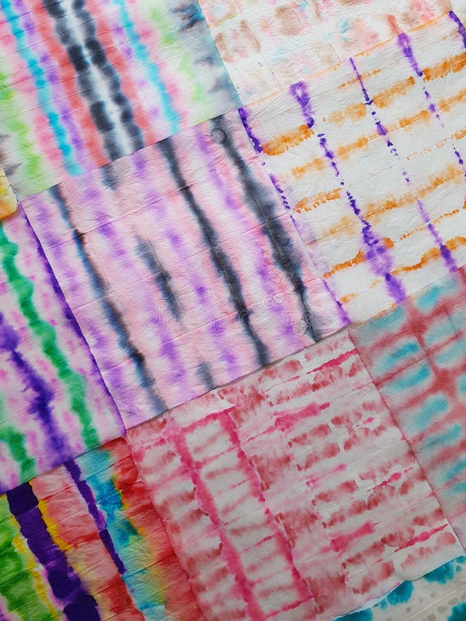 Dye Effect Patchwork. Ethnic Pattern. Flowers Psychedelic Design ...