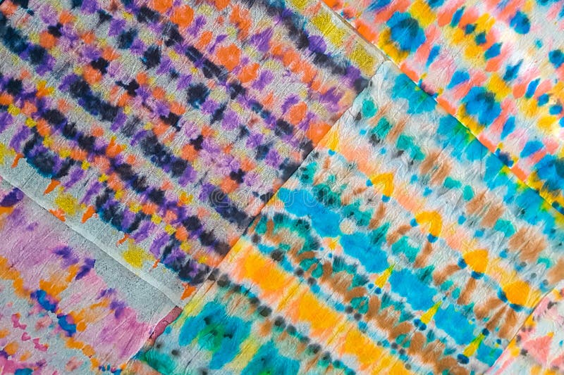 Dye Effect Patchwork. Ethnic Pattern. Multicolor Hippie Prints. Graphic ...