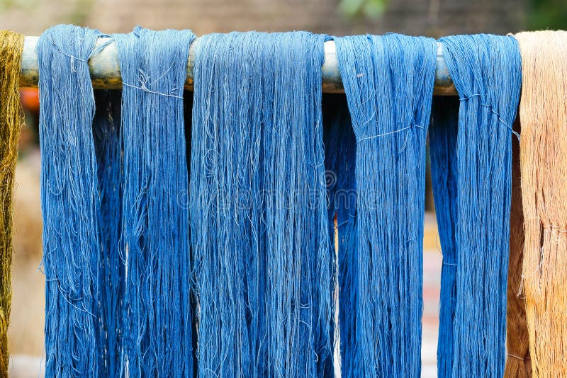 Dye thread stock photo. Image of blue, silk, nature, cloth - 83979440