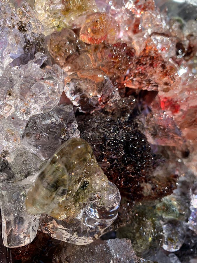 Dyed Ice in Different Colors Background Texture Stock Image - Image of ...