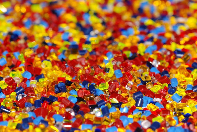 Dyed plastic granulate stock image. Image of industrie - 10792177