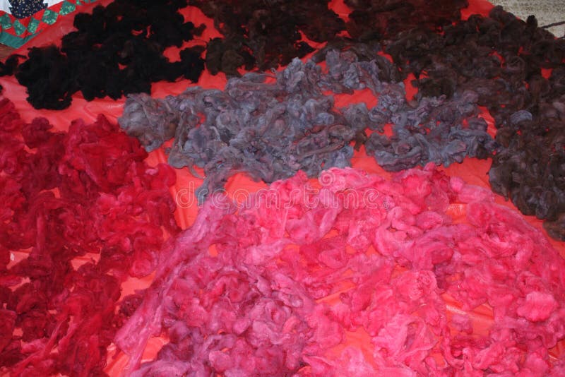 Dyed sheep wool stock photo. Image of elasticity, spinning - 85120506