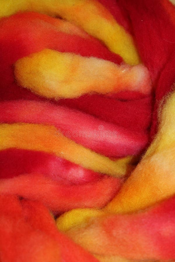 Dyed sheep wool roving stock image. Image of felt, felted - 86095747