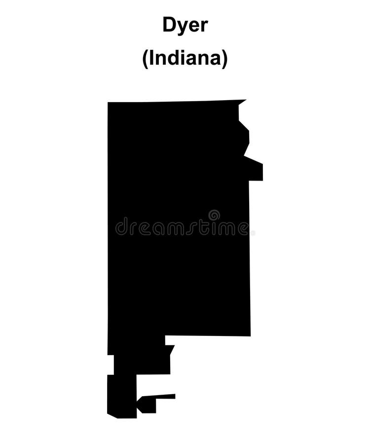 Dyer outline map stock vector. Illustration of vector - 357279914