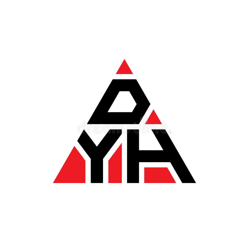 DYH Triangle Letter Logo Design with Triangle Shape. DYH Triangle Logo ...
