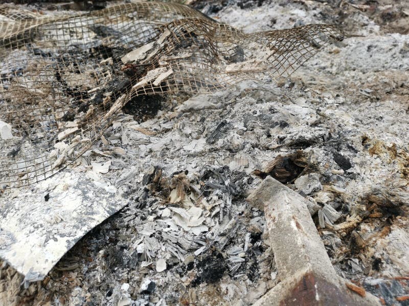 Dying Smoke with Ashes after the Burning Flame. Stock Image - Image of ...