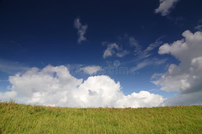 Clouds over field 6 stock photo. Image of grain, golden - 1192894