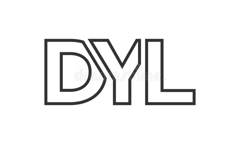 DYL Logo Design Template with Strong and Modern Bold Text. Initial ...