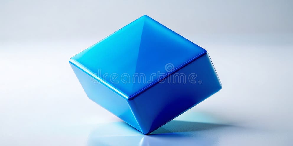 Dynamic Abstract Animation a Seamless Loop of Rotating Blue Cubes ...