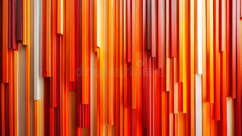 Dynamic Abstract Art Bold Red and Orange Stripes on a Crisp White ...