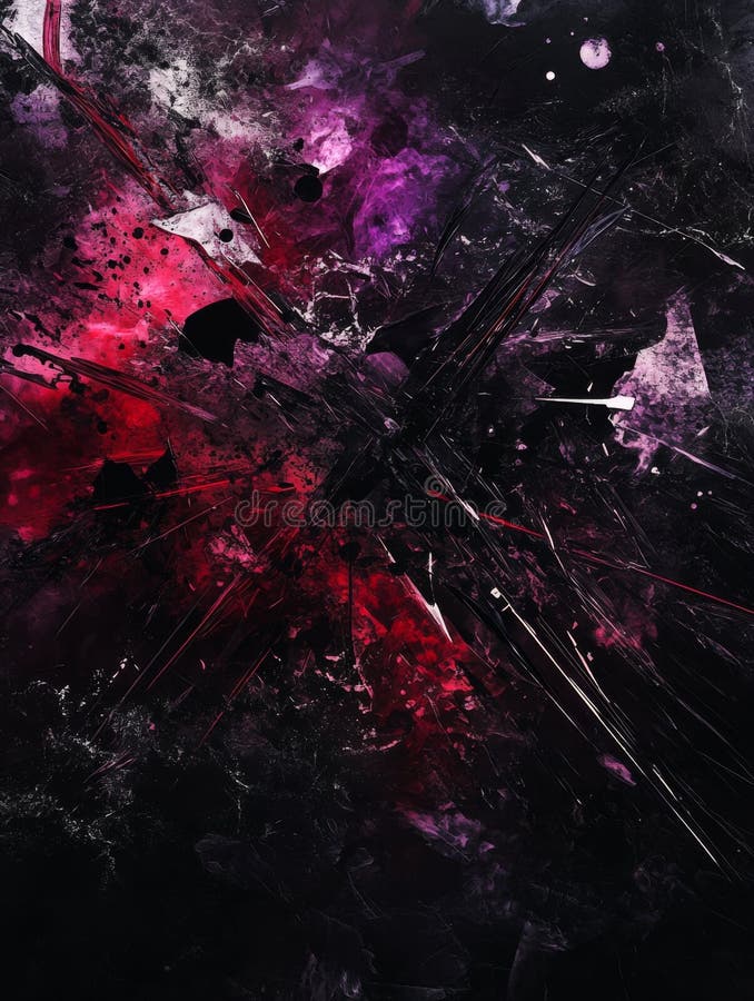 Dynamic Abstract Art with Bold Red and Purple Explosions Stock Image ...