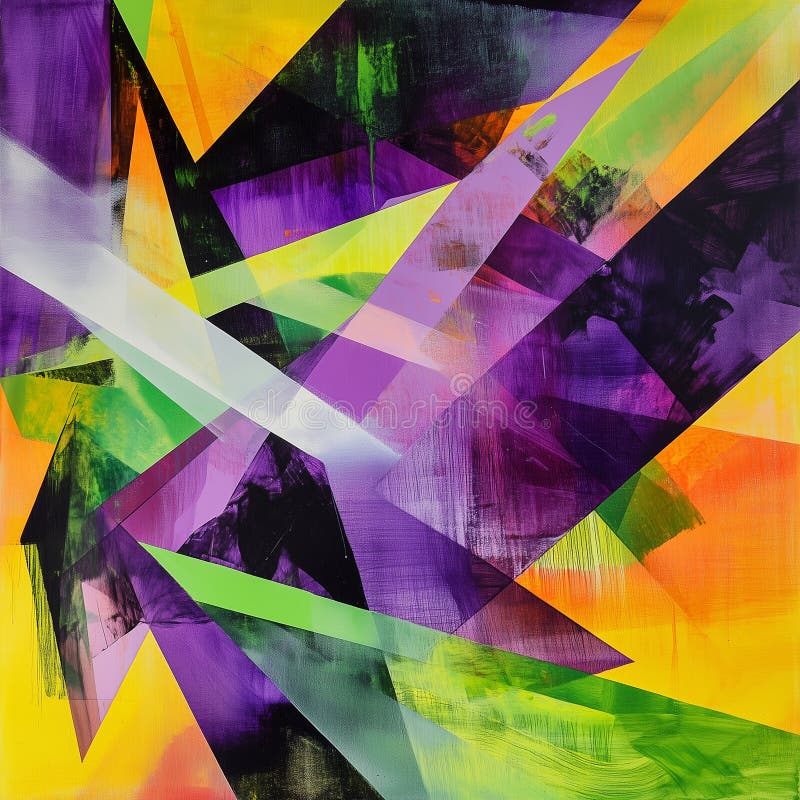 Dynamic Abstract Art Featuring Angular Lines and Vibrant Colors ...