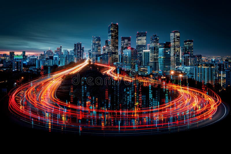 Dynamic Abstract Art Representing Speed, Momentum, Growth, and ...