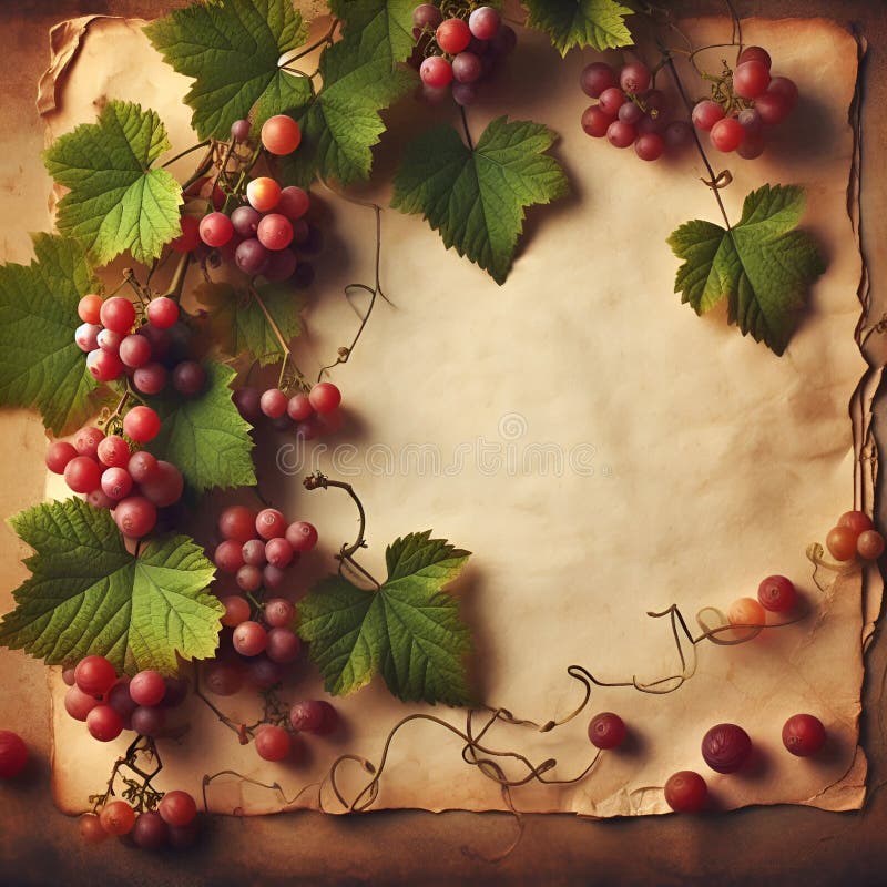 Abstract Vineyard: Grapes in Geometric Harmony, Generative AI. Stock ...