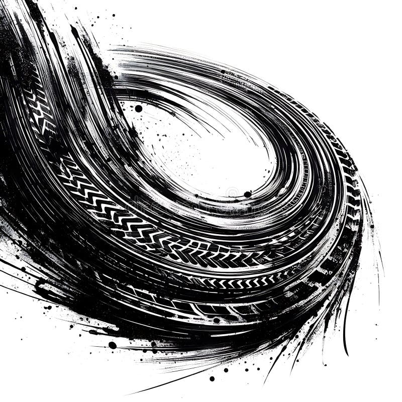 Dynamic Abstract Artwork Featuring a Striking Monochrome Display of ...