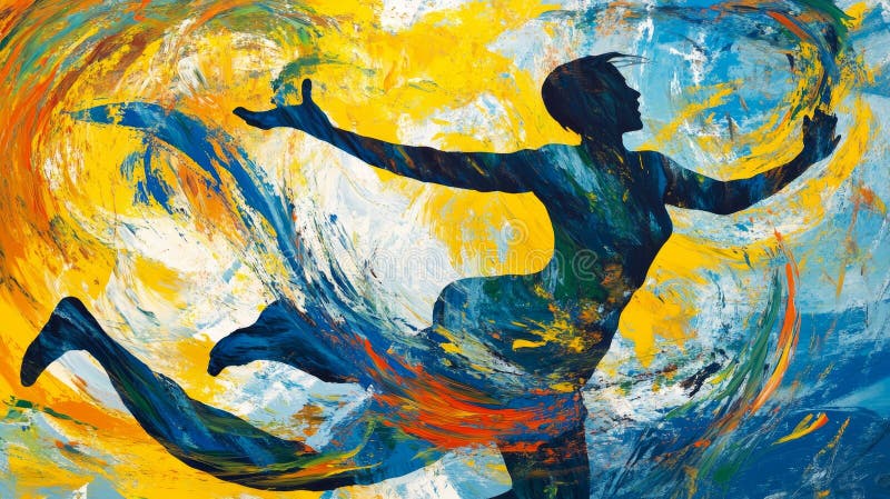 Dynamic Abstract Artwork Representing Art Therapy in Motion with Vibrant Colors and Fluid ...