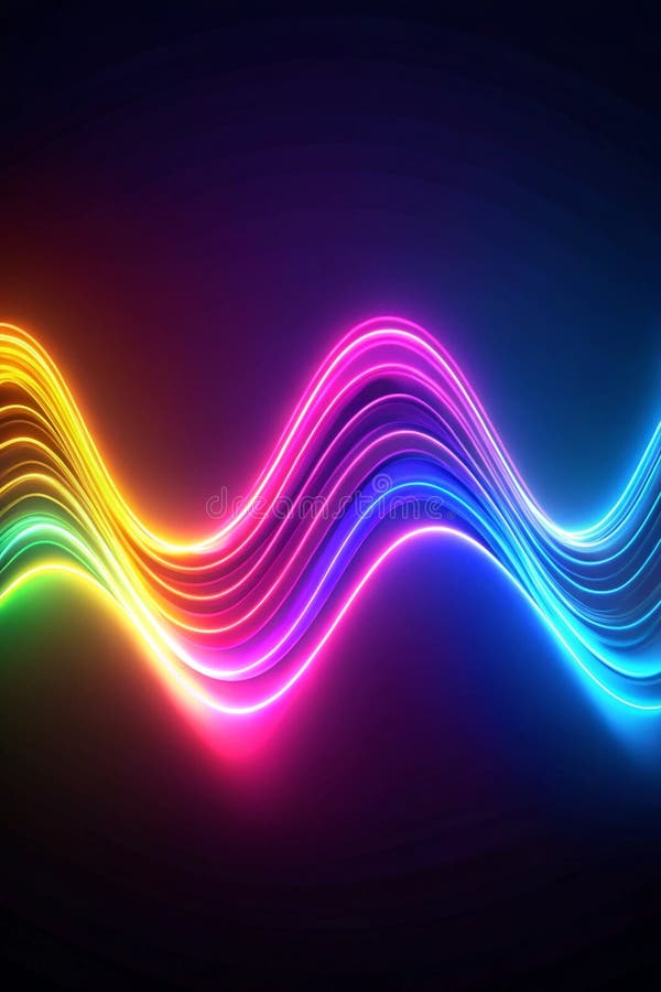 Abstract Colorful Gradient Line Wave Motion Stock Illustration - Illustration of background ...