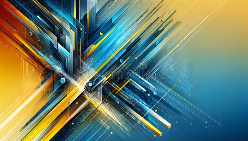 Dynamic Abstract Background with Diagonal Division between Bright Blue ...