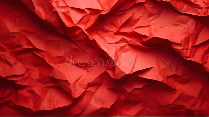 Red Crumpled Paper Texture Abstract Background Stock Illustration ...