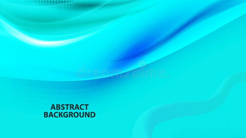 Vibrant Teal Abstract Background with Fluid Lines in a Spectrum of Teal ...